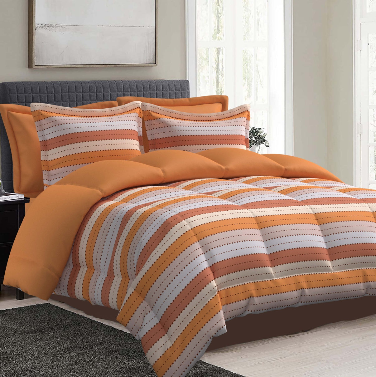 CB Comfy Autumn-Orangey Lines Design-A Comforter Set - CanadianBedding ...